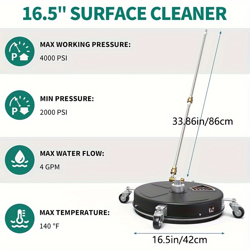 Pressure Washer Surface Cleaner Attachment Dual Handle 4000 - Temu ...