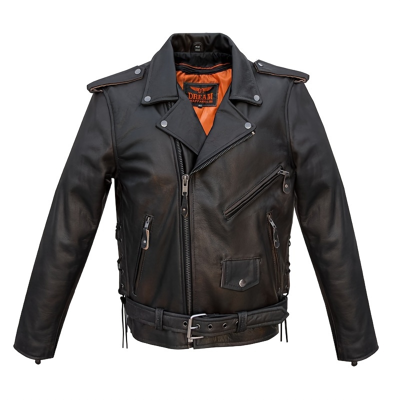 mens leather jackets sold on Temu United States