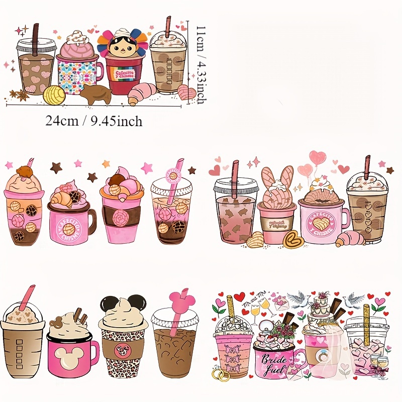 Summer Coffee Cup Stickers Cup Sleeves Uv Dtf Transfer - Temu Australia