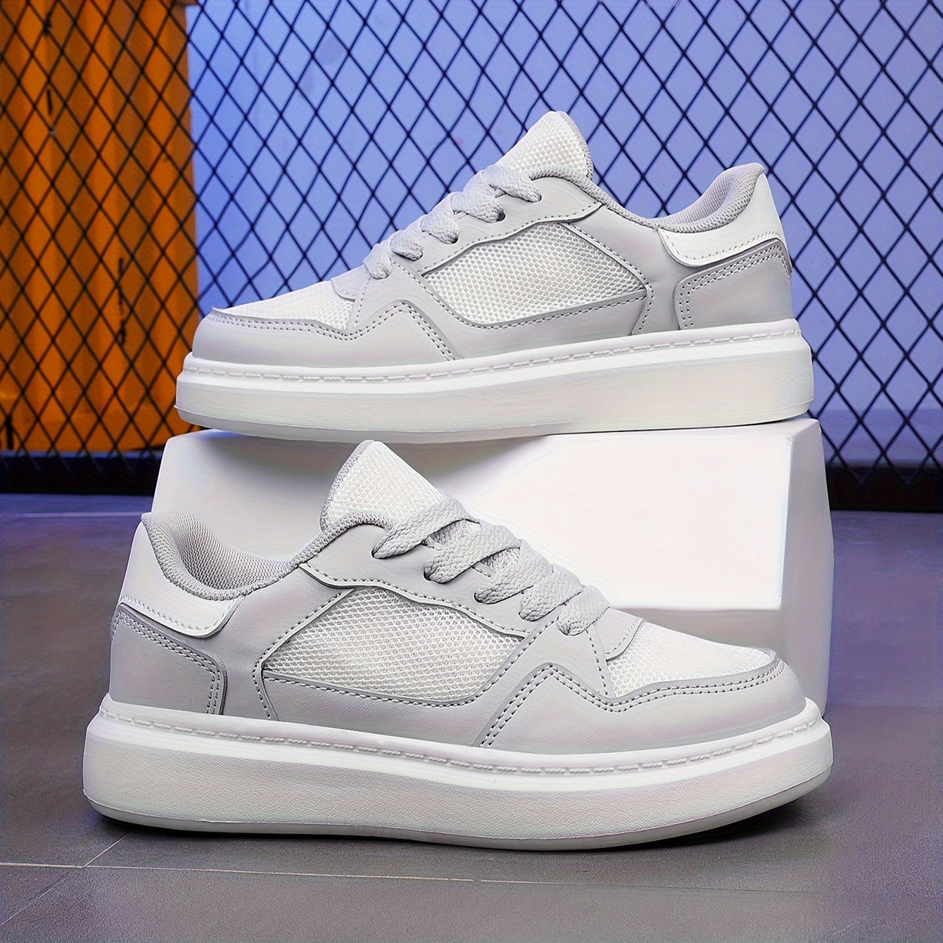 Casual Low Top Lace Mesh Sneakers Boys Breathable Non slip - Temu ...