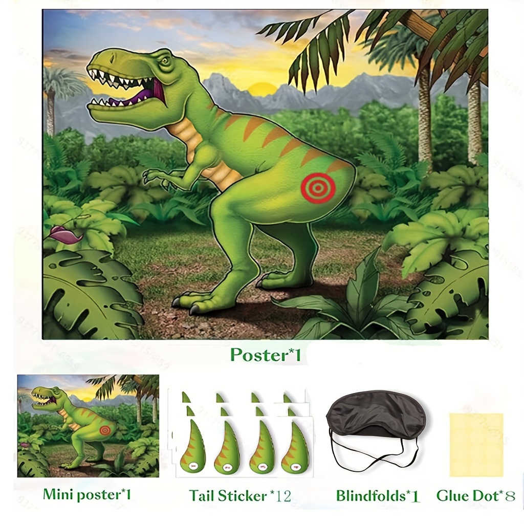 Pin Tail Dinosaur Game Birthday Party Game Baby - Temu United