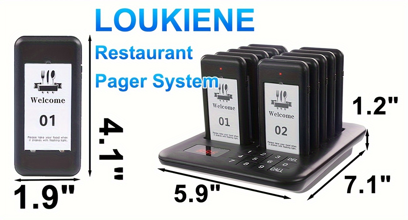 Loukiene Restaurant Wireless s Touch Keyboard Calling Customers Waiting ...
