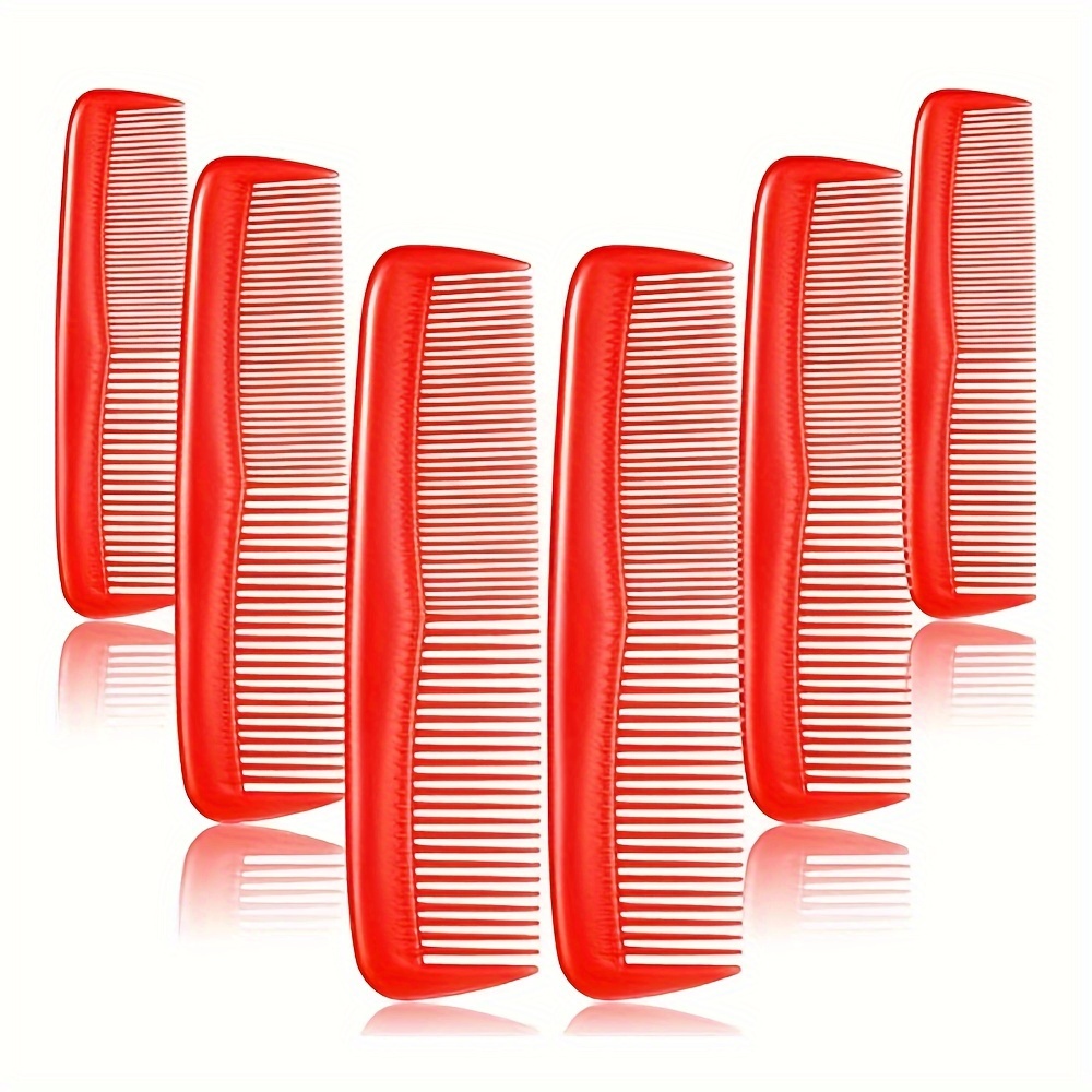 6pc Plastic Hair Combs Set - Fine-tooth Double Headed For Normal Hair ...
