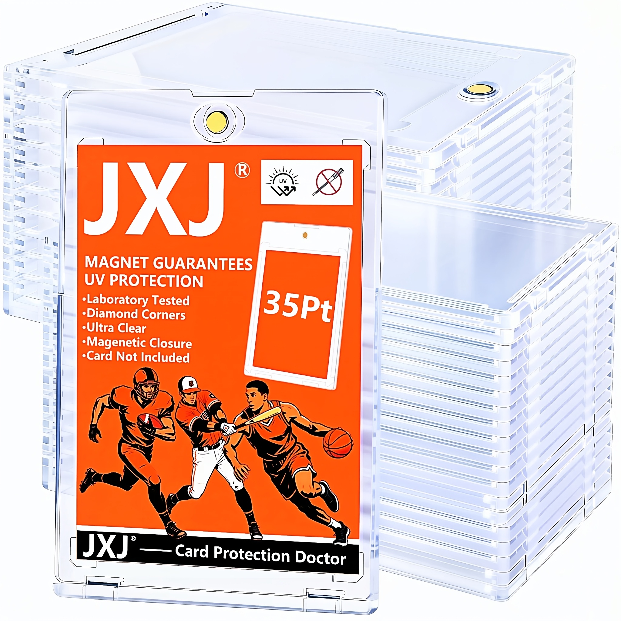 magnetic trading card holder sold on Temu United States