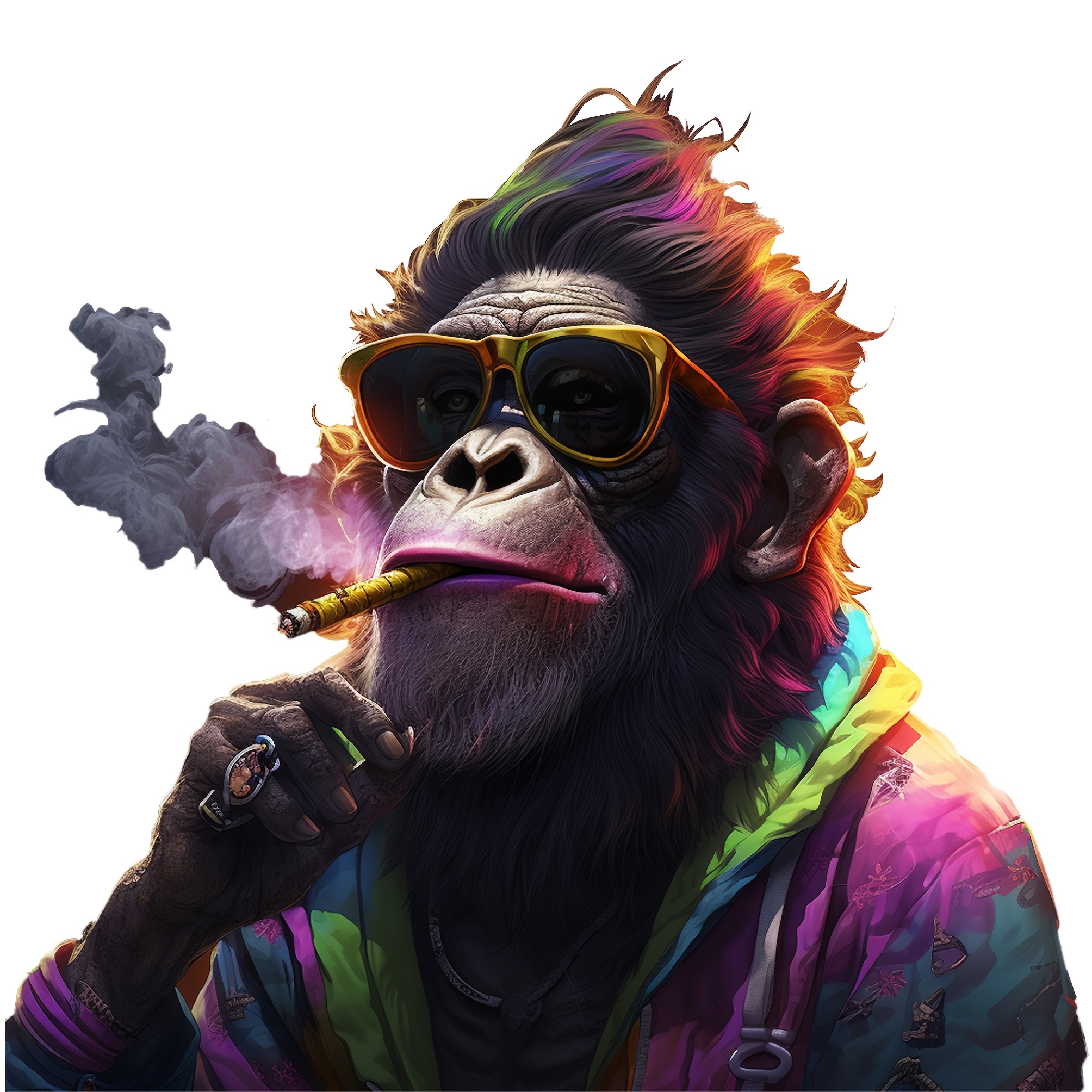 Four In One, Smoking Monkey High Transparency Film Double-sided ...