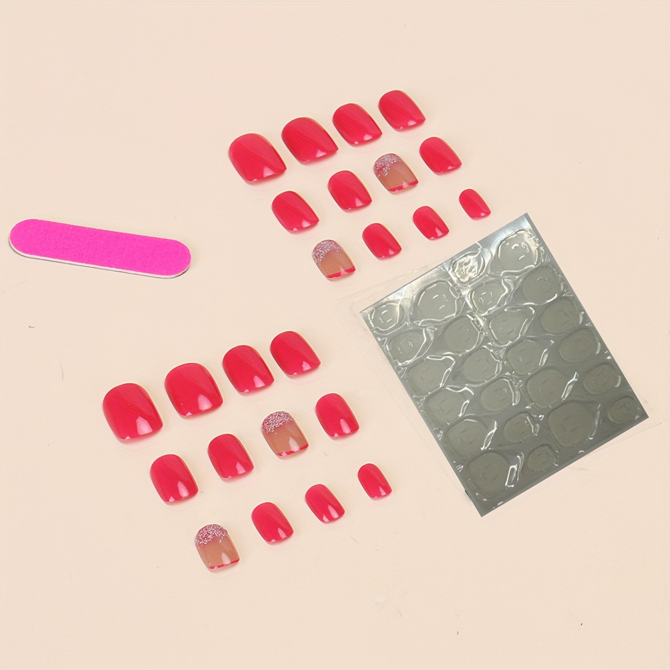 Oval Press Nails Short Rose Pinkish French Tip Nails - Temu United Kingdom