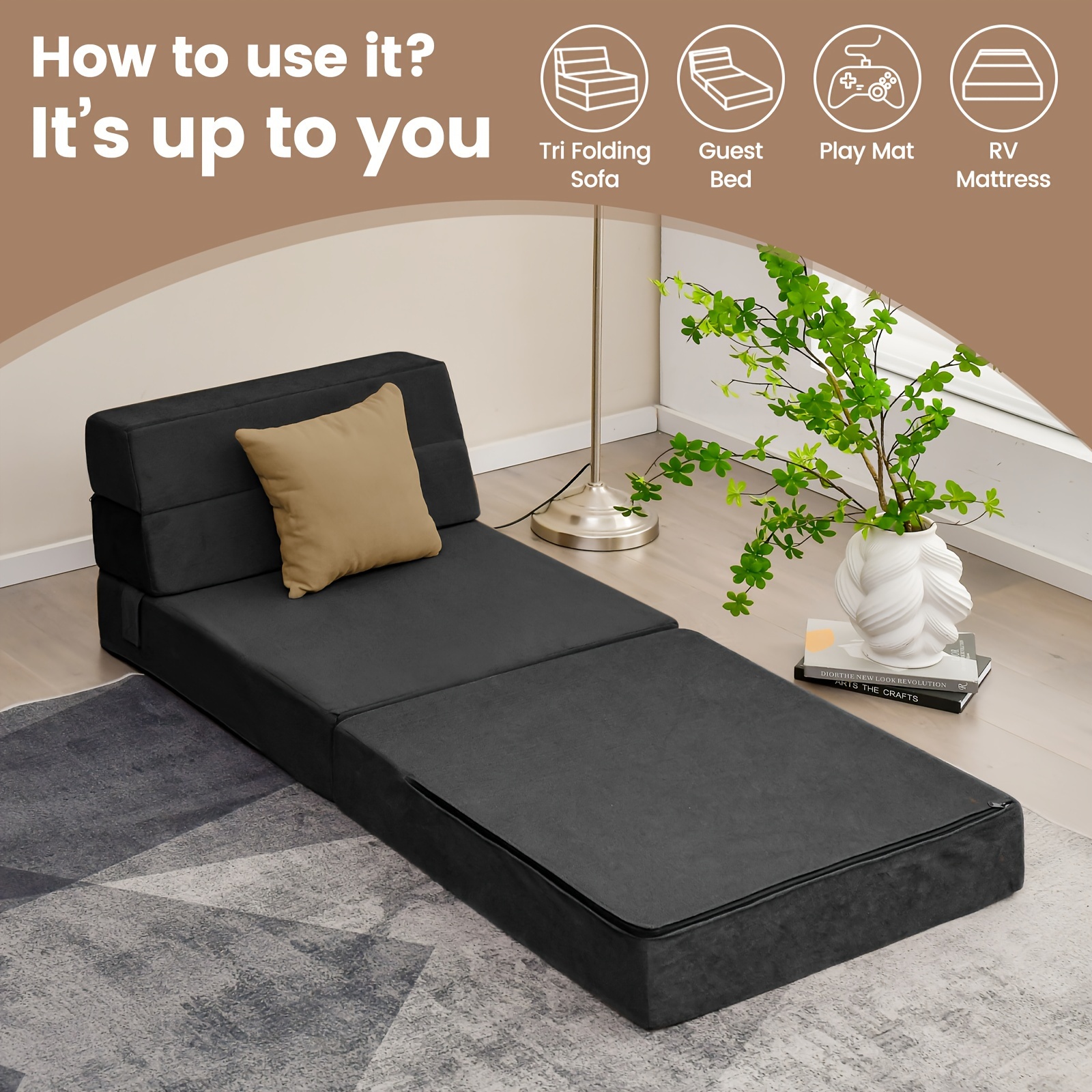 Fold down chair flip out lounger store
