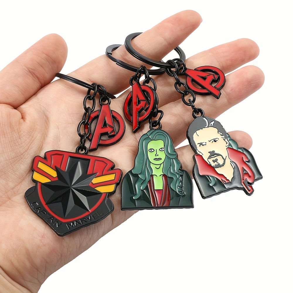 Spiderman Keychain Avengers Cartoon Figure Metal - Temu