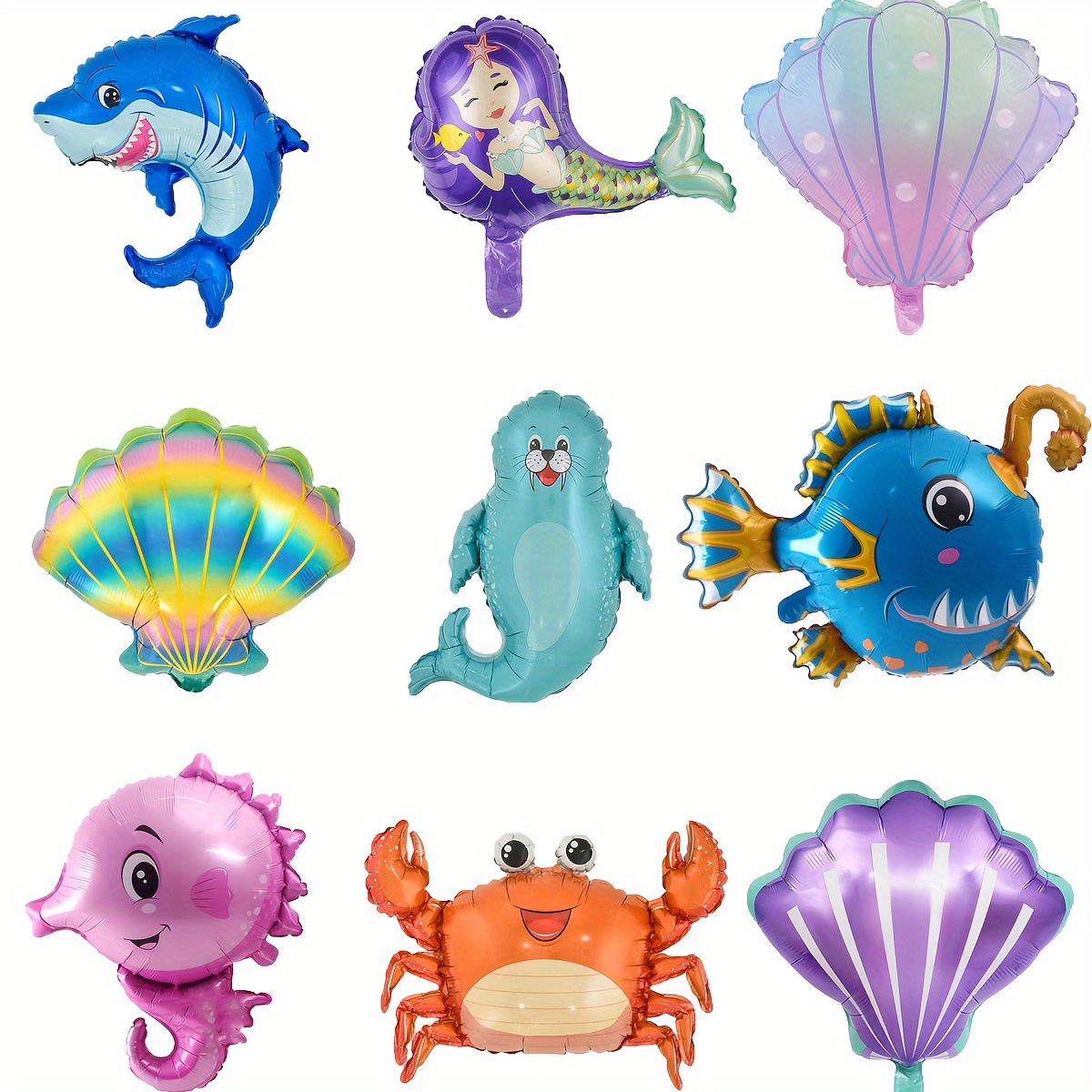 Shark Balloons Set Animal Themed Birthday - Temu