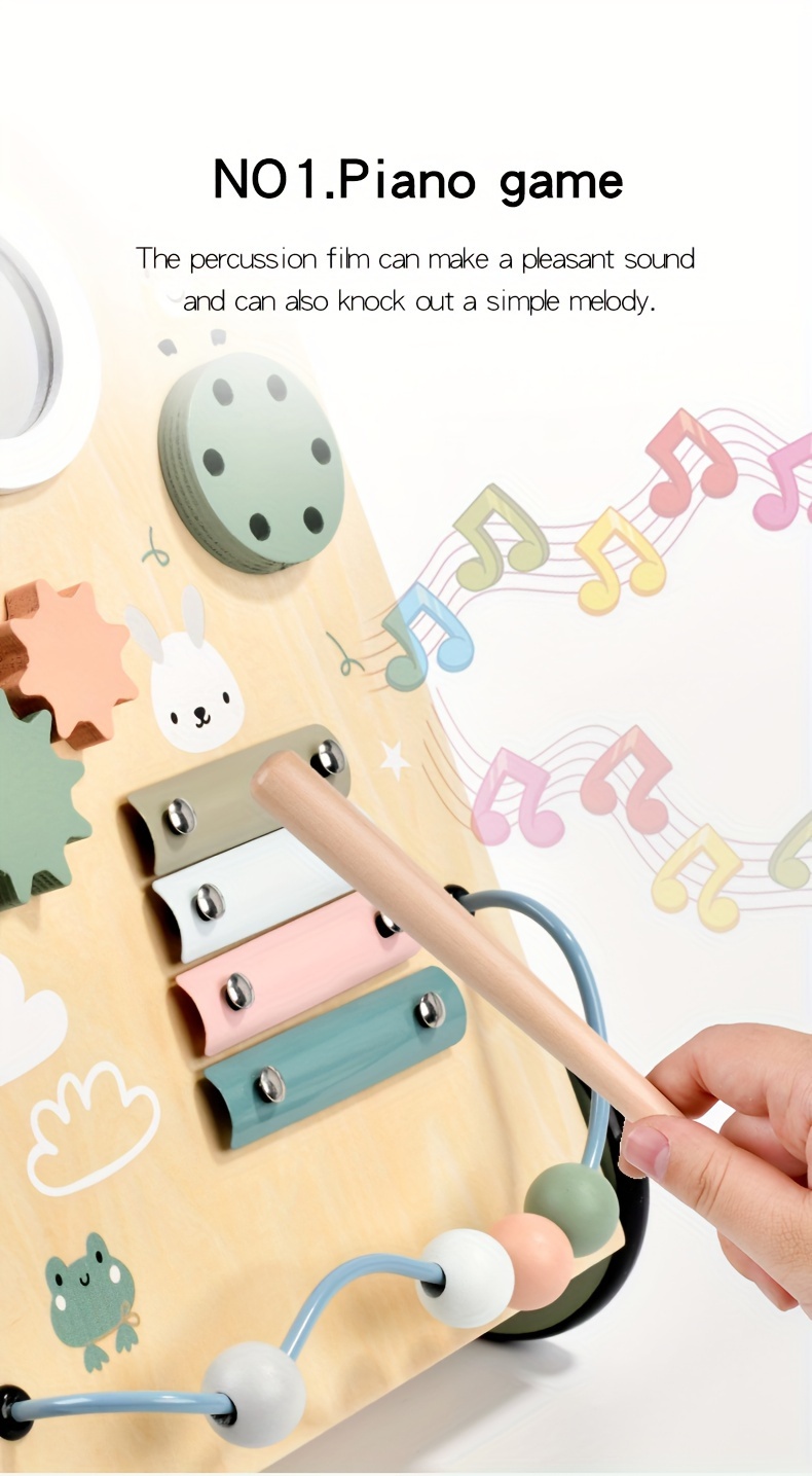 Interactive Wooden Baby Walker Toy Push Pull Learning - Temu South Africa