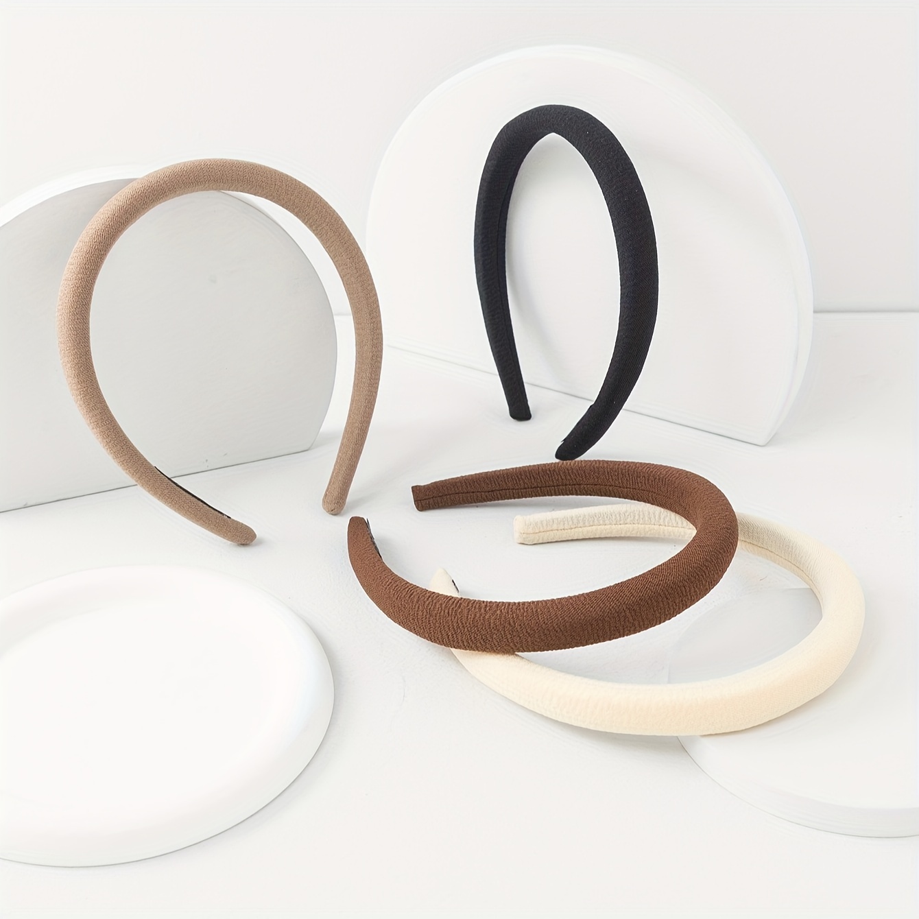 Elegant Solid Color Head Bands Vintage Wide Brimmed Velvet - Temu Canada