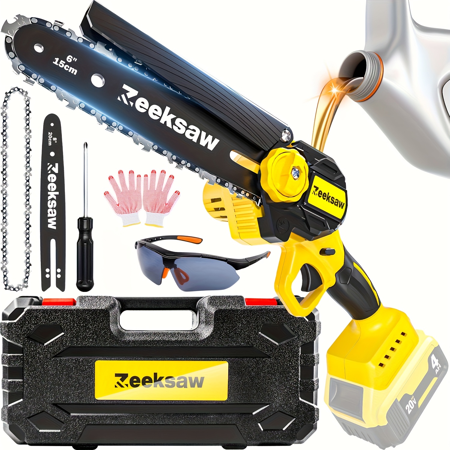 battery chain saws sold on Temu United States