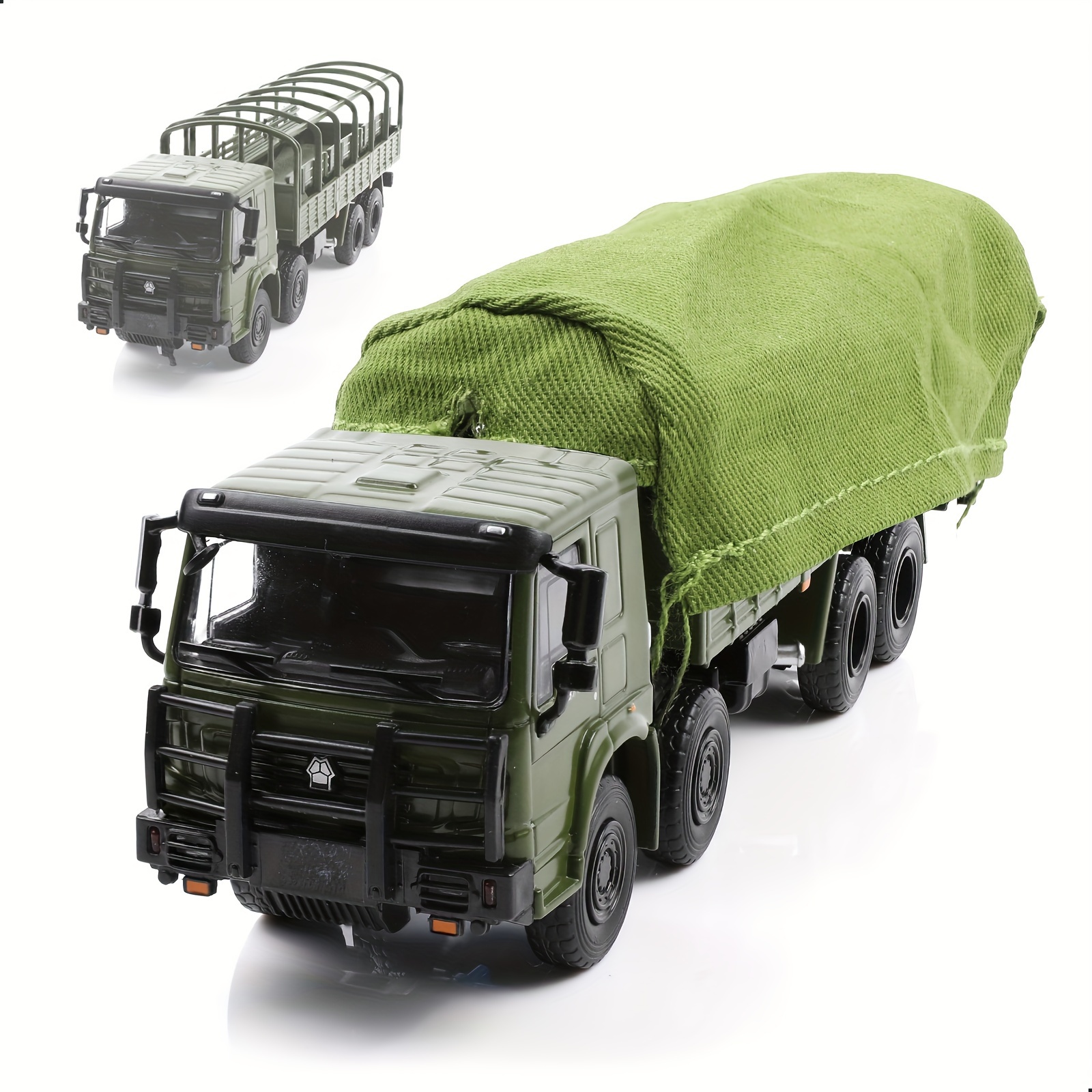1/64 Scale Military Transport Truck Alloy Diecast Model - Temu