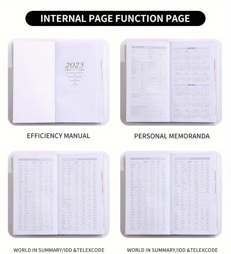 2025 Planner A6 Size English language Daily Planner - Temu