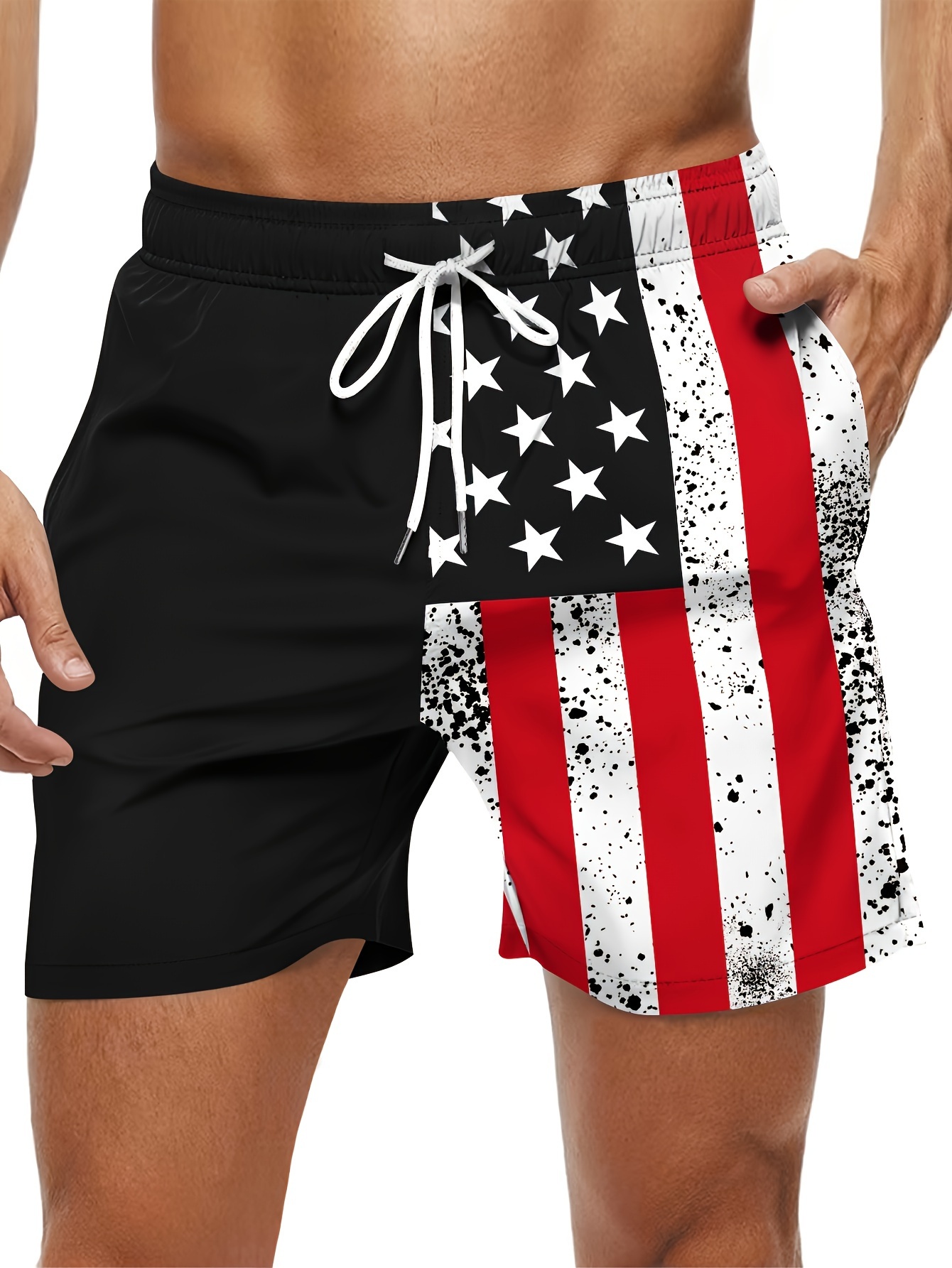 Short Blanc Avec Drapeau Américain Tee Shirt Femme Avec Drapeau