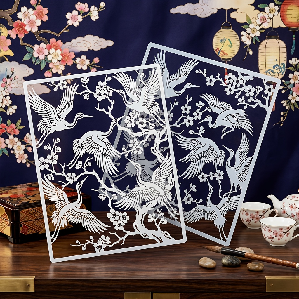 flower stencil templates sold on Temu United States