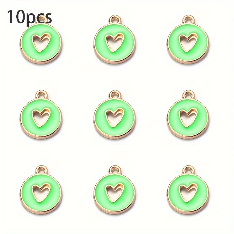 Minimalist Colorful Hollow Heart Shape Flat Round Alloy - Temu United ...
