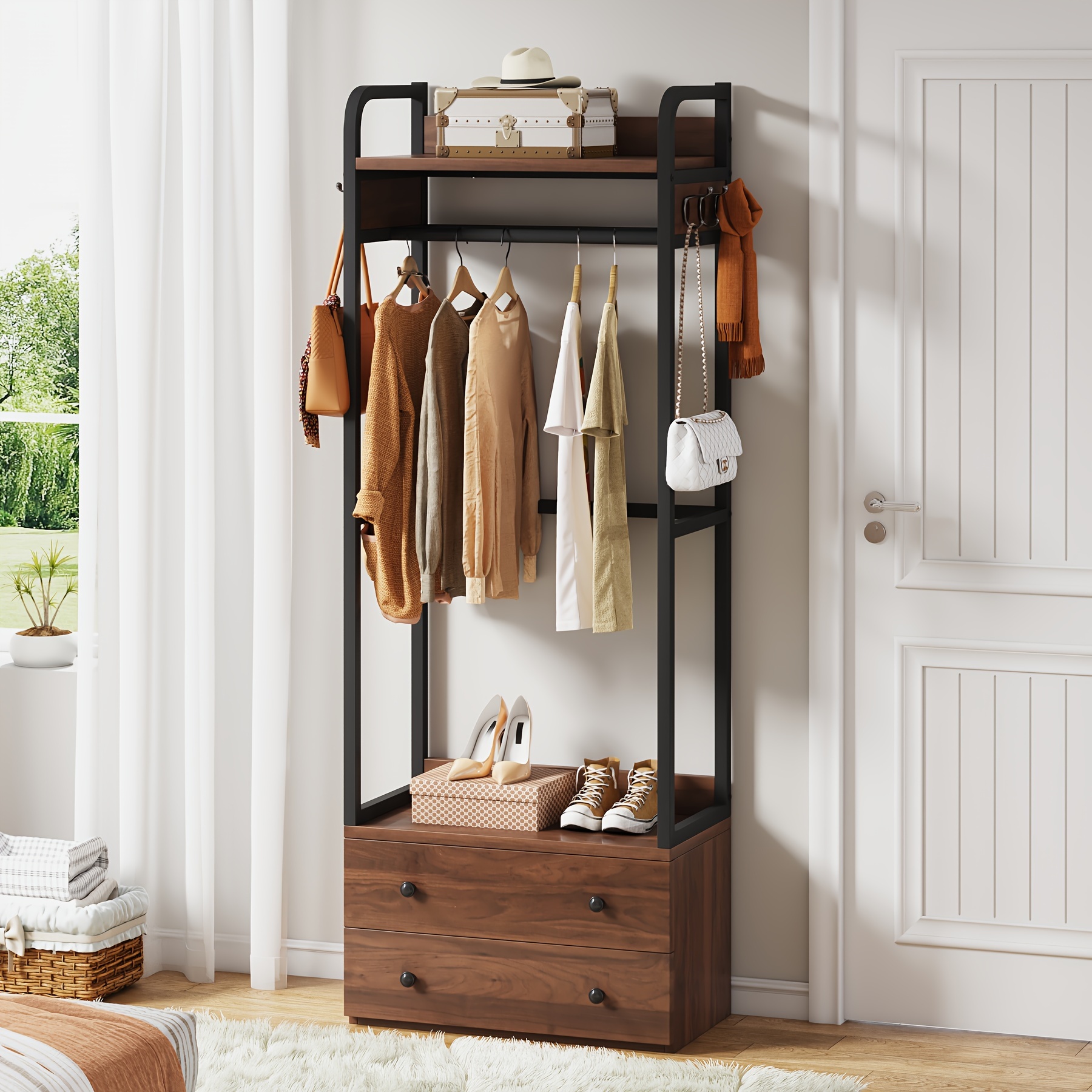 compact freestanding closet organizer a versatile clothes Temu