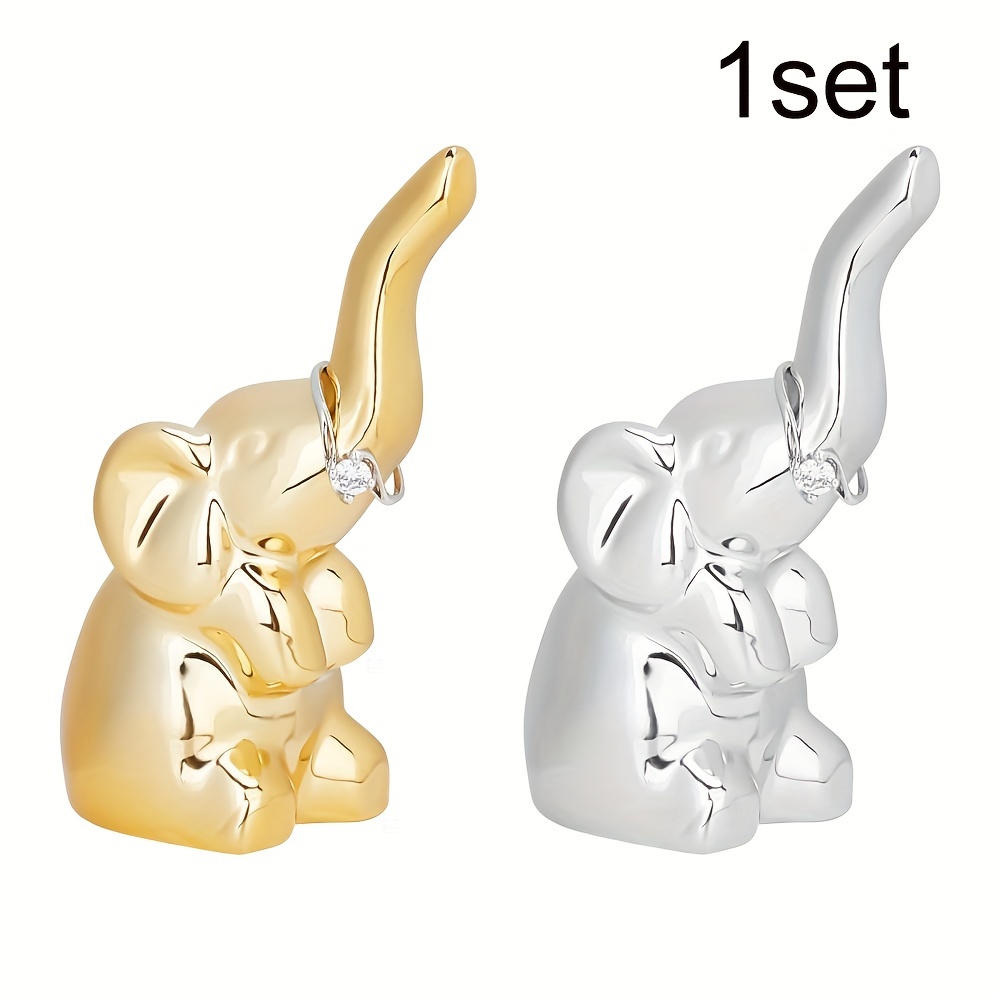 Porcelain Elephant Ring Holder Desktop Cute Elephant - Temu Australia