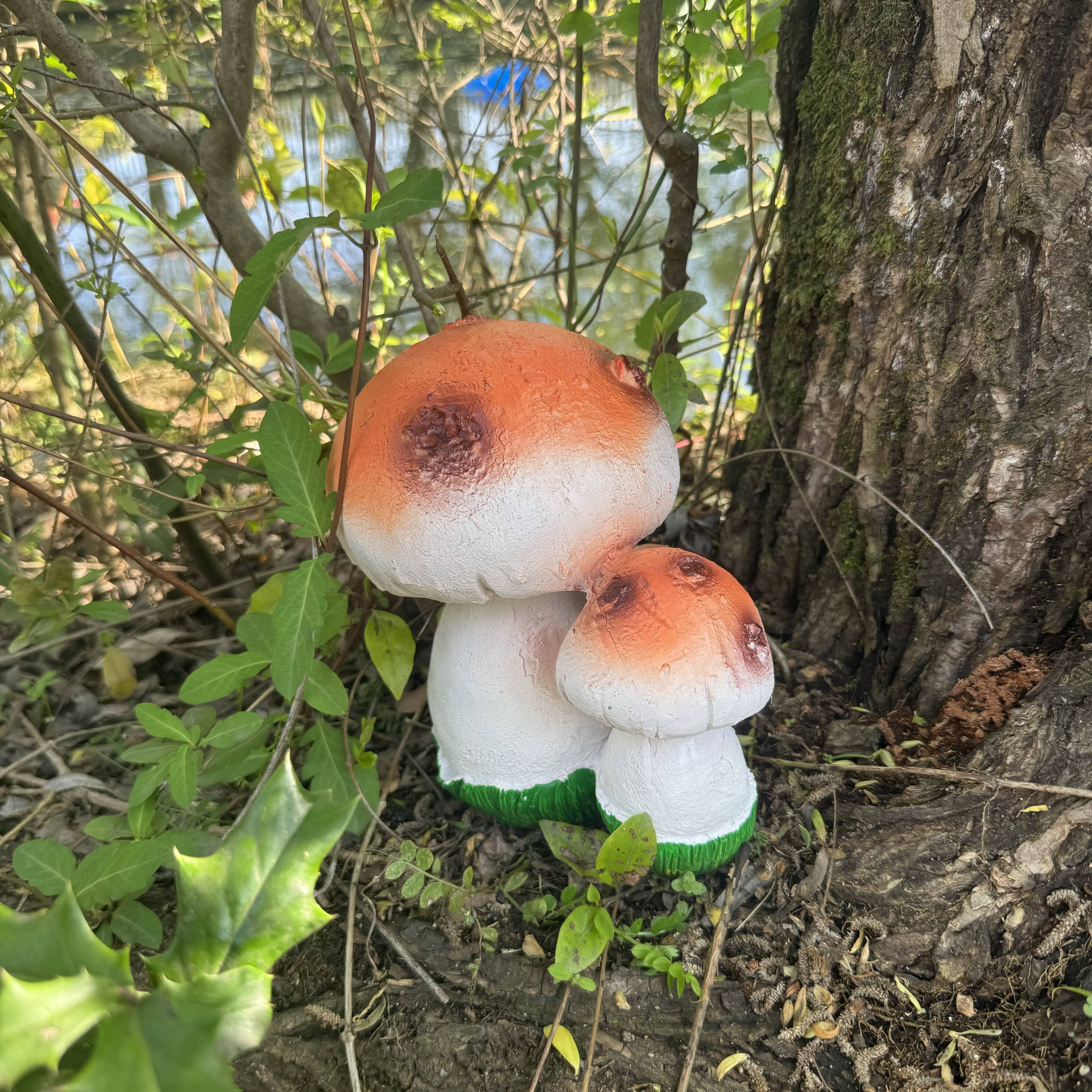 Art Deco Mushroom Garden Statue Resin Decorative Sculpture - Temu