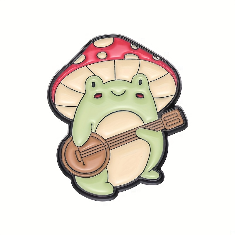Cute Cute Frog Enamel Pins Girls Fun Mushroom Shaped Pins - Temu United ...