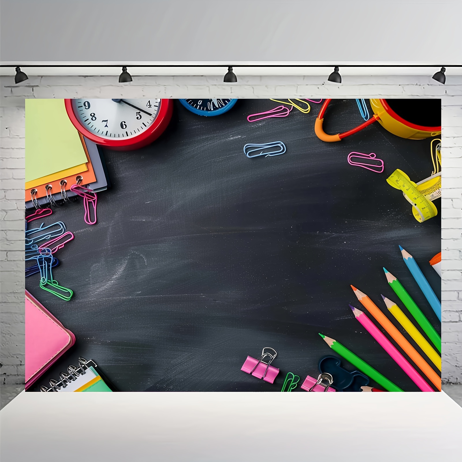 Versatile Polyester Back To School Backdrop - Blackboard Design For ...