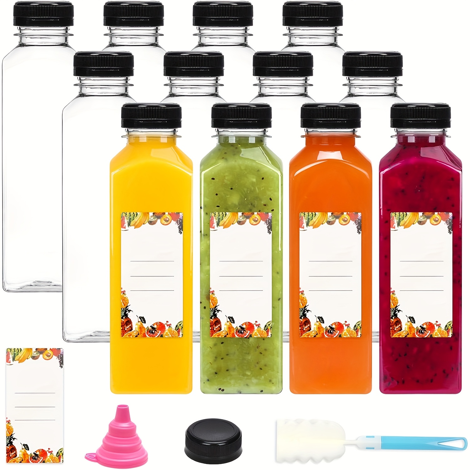 Small Shaker Bottle 8oz 20 PAcK] Empty Plastic Juice Bottles With ...