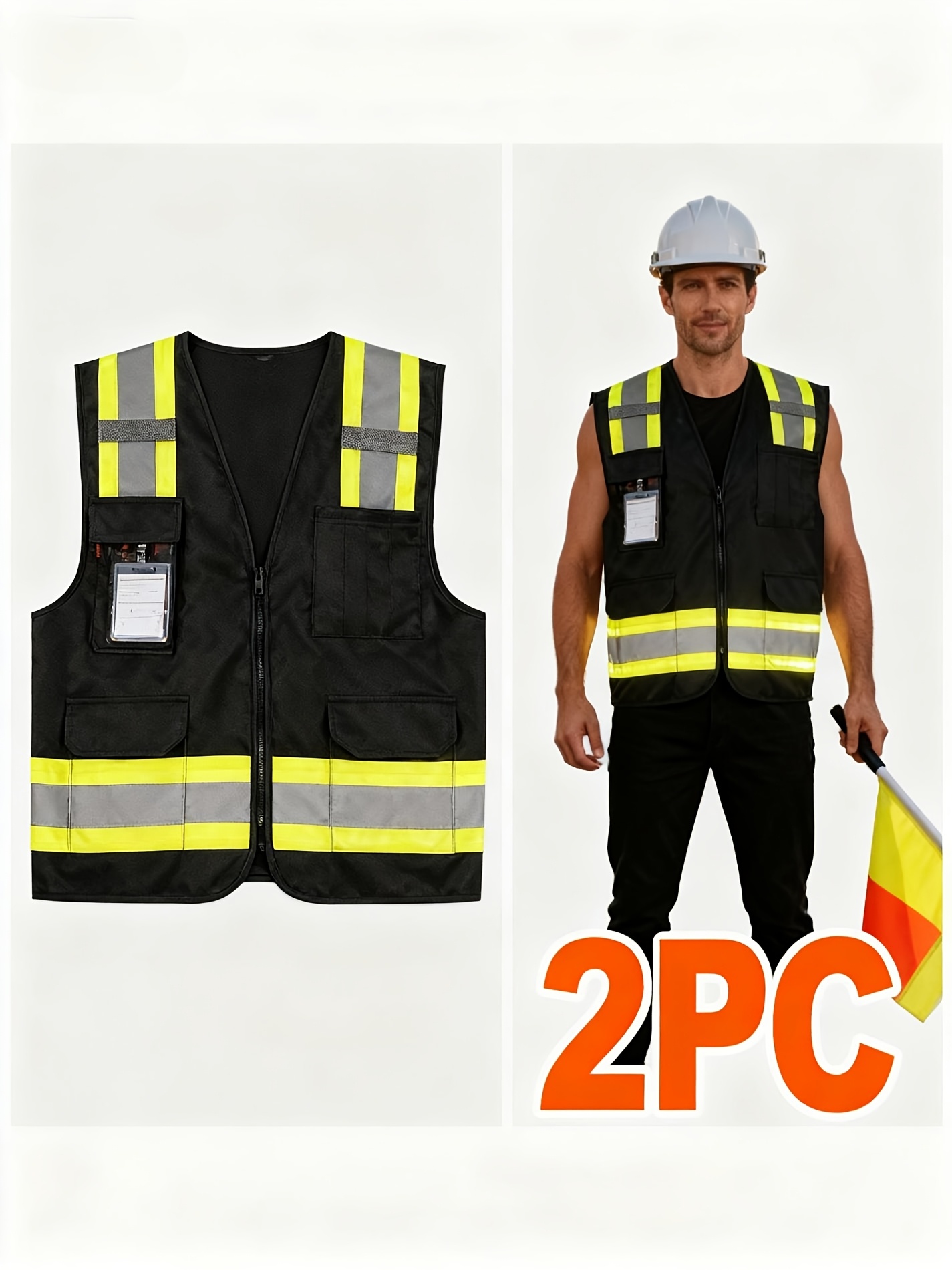 high visibility workwear sold on Temu United States