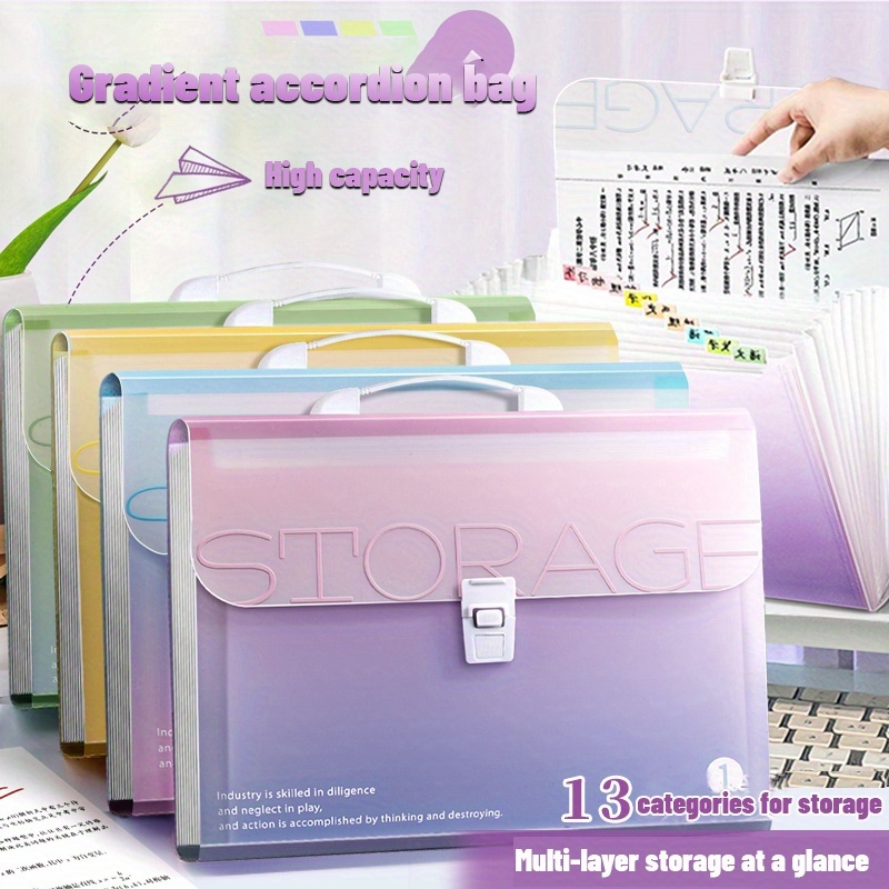 accordion file folder sold on Temu United States