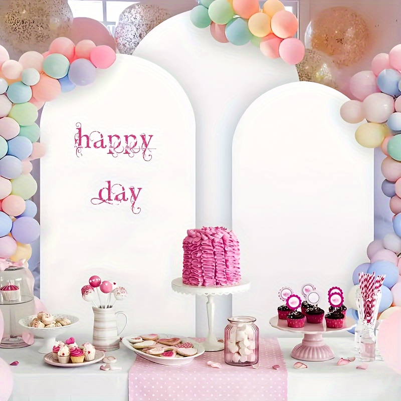 White Spandex Arch Backdrop Covers Polyester Stretch Fabric - Temu