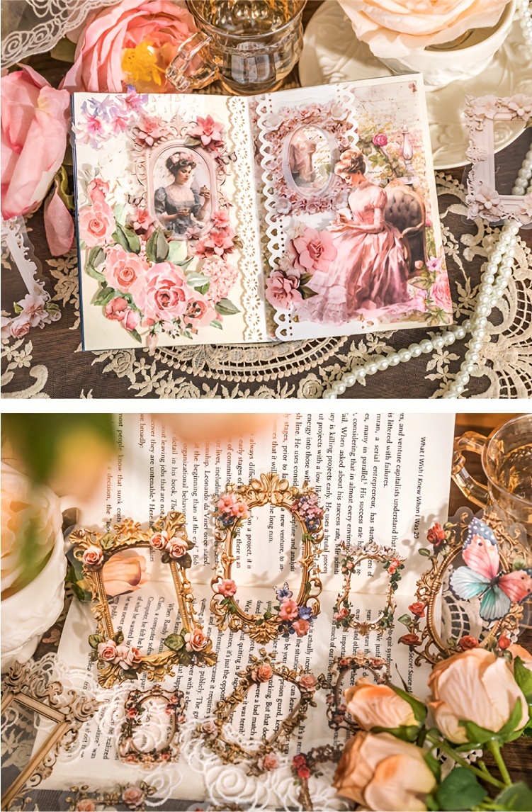 Pet Collage Card Stickers Pack Flower Frame Museum Series - Temu Australia