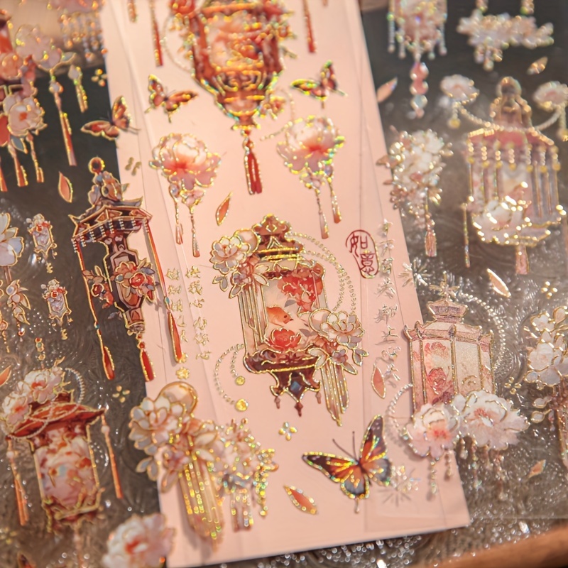 Bag Pvc Embossed Golden Foil Flat Stickers Dreamland Series - Temu ...
