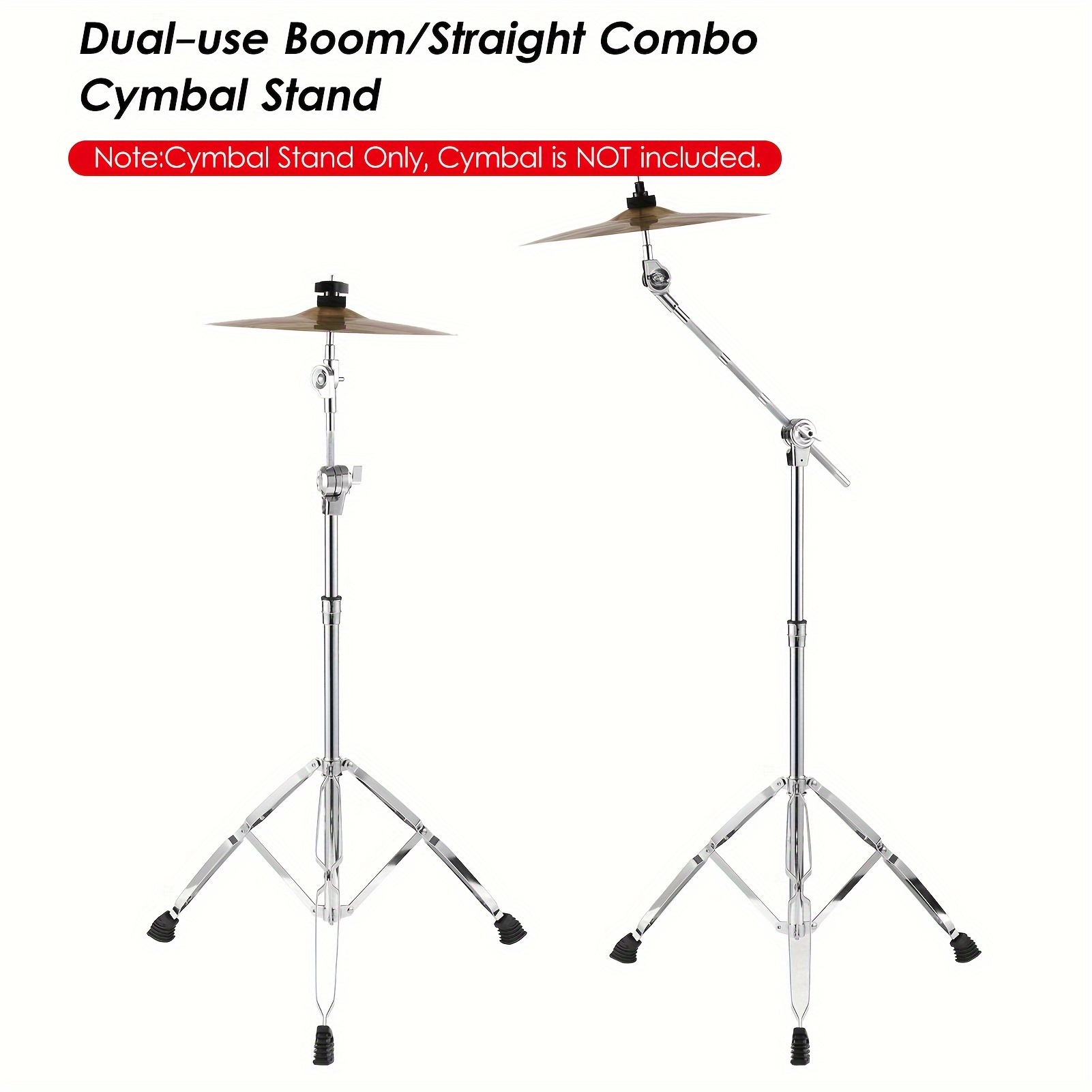 Cymbal Stand Straight Boom Cymbal Stand Double Braced Legs - Temu