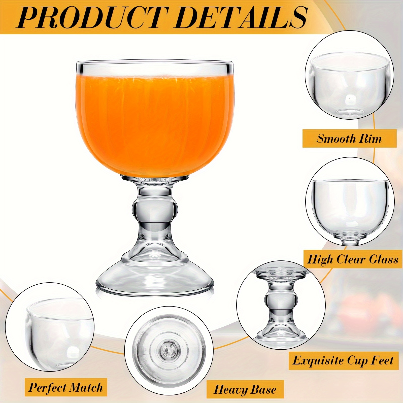 8 Pack 21.5 Oz Margarita Schooner Glasses Bulk Extra Large Claw Shaped ...