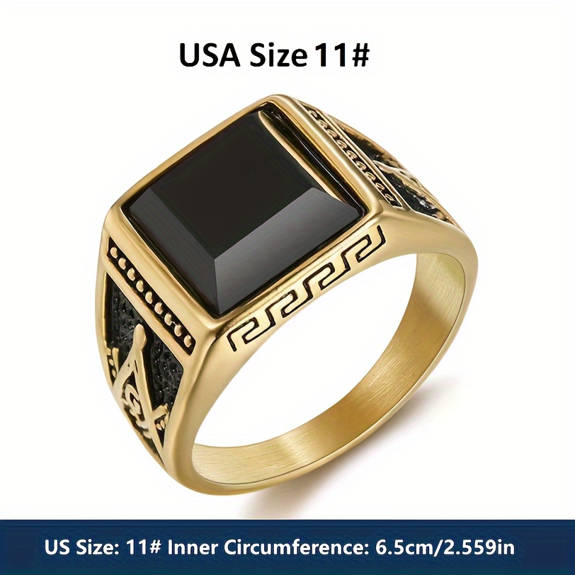 Stainless Steel 18k Gold Plated Ring Stainless Steel Ring - Temu United ...