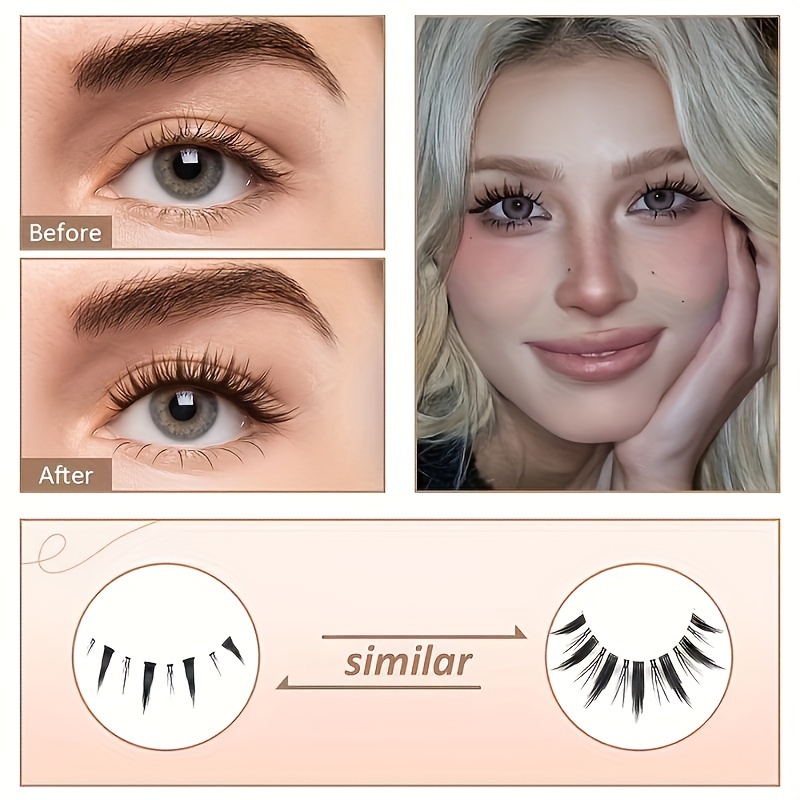 Diy Manga Lashes Kit 78 Clusters Individual False Eyelashes - Temu