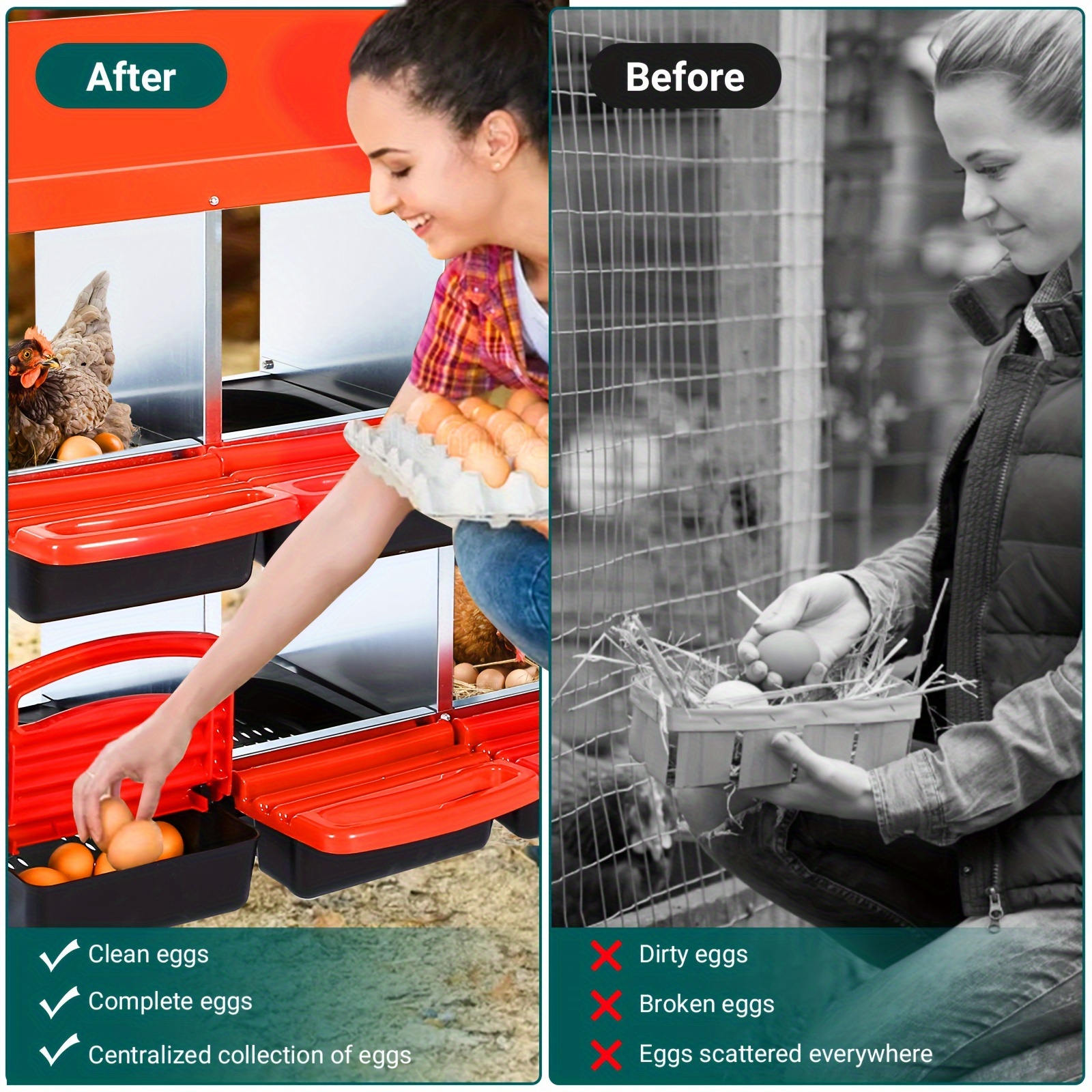 Chicken Nesting Boxes 6 Hole Nesting Boxes Chickens Chicken - Temu