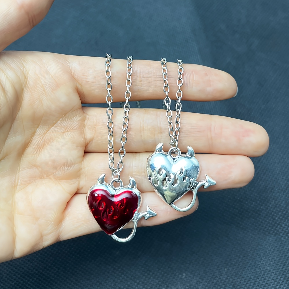 red heart necklaces sold on Temu United States