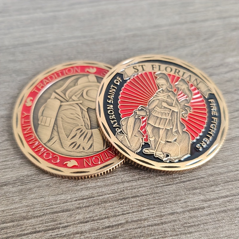 Firefighter Guardian Replica Coin Lucky Collectible Iron - Temu