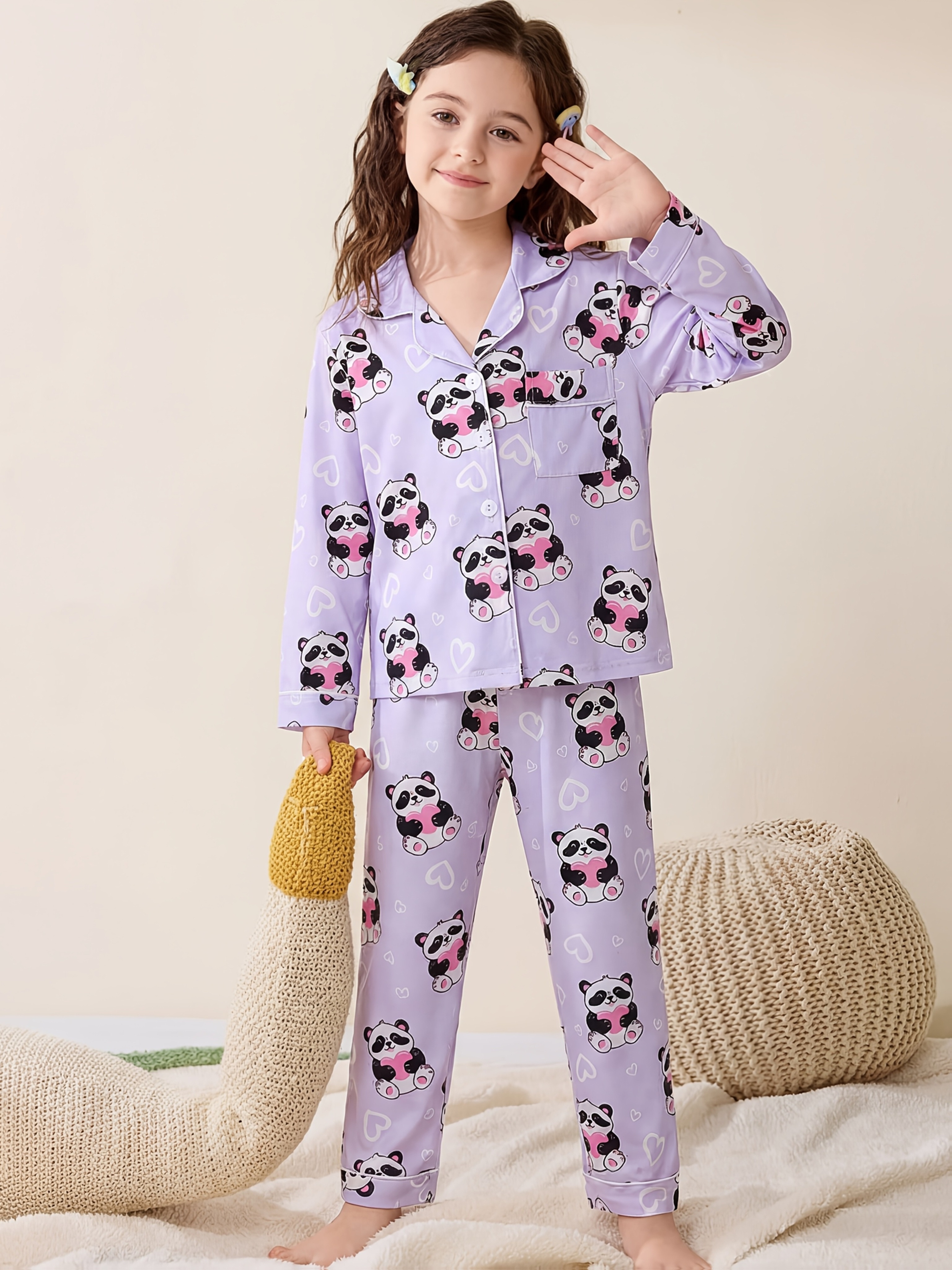 panda pajamas girls sold on Temu United States
