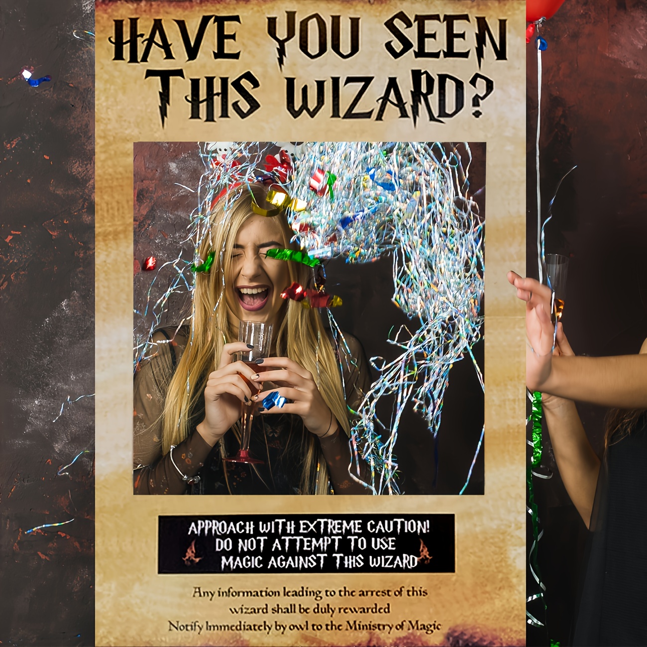 Wizard Themed Party Photo Booth Prop Frame Magical Inspired - Temu Malaysia