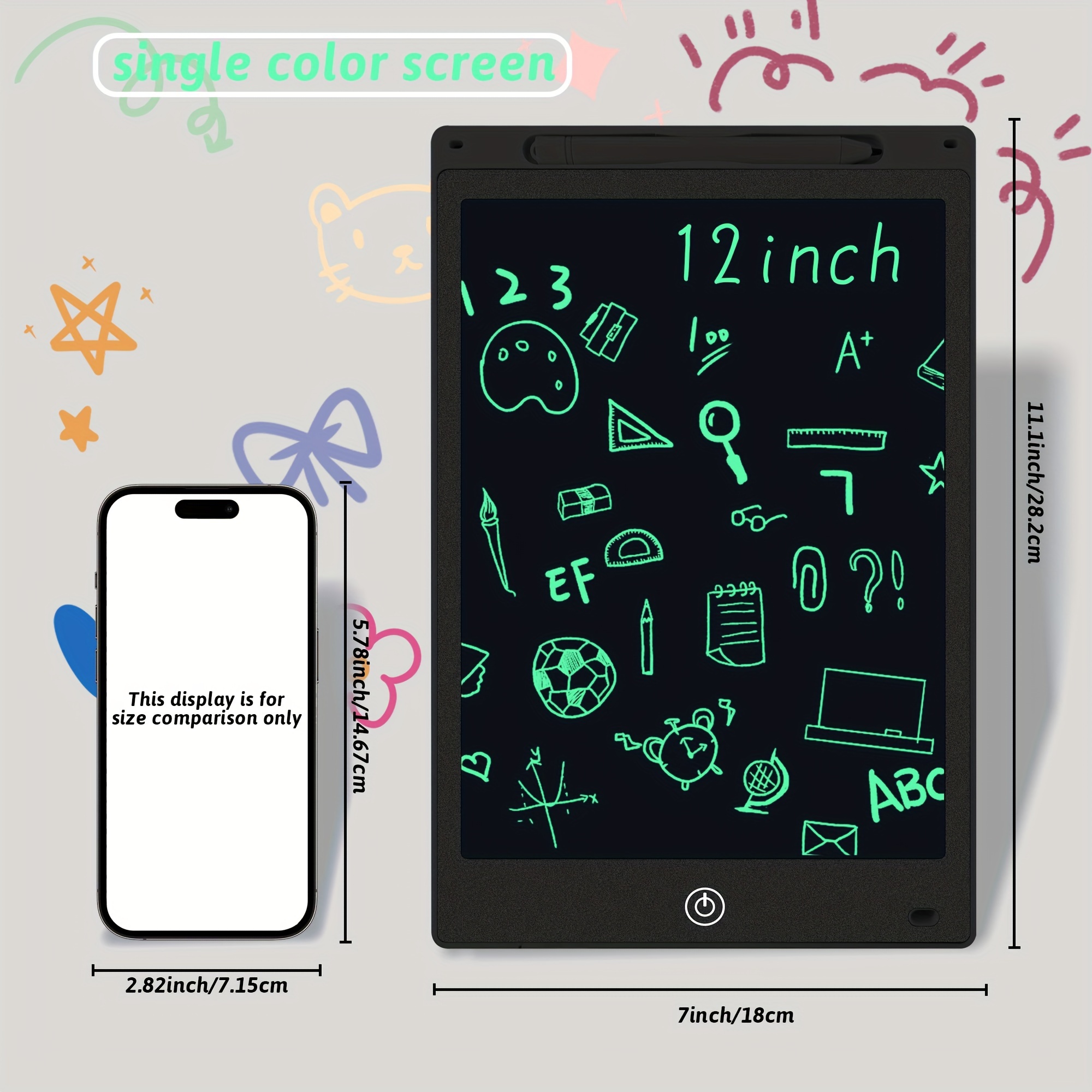 Xzbb Lcd Writing Tablet Kids Toddler Doodle Board Message - Temu Australia