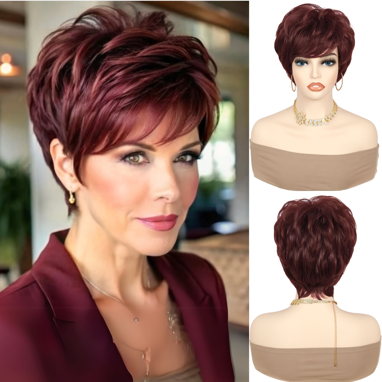short wigs for white women sold on Temu Republic of Korea