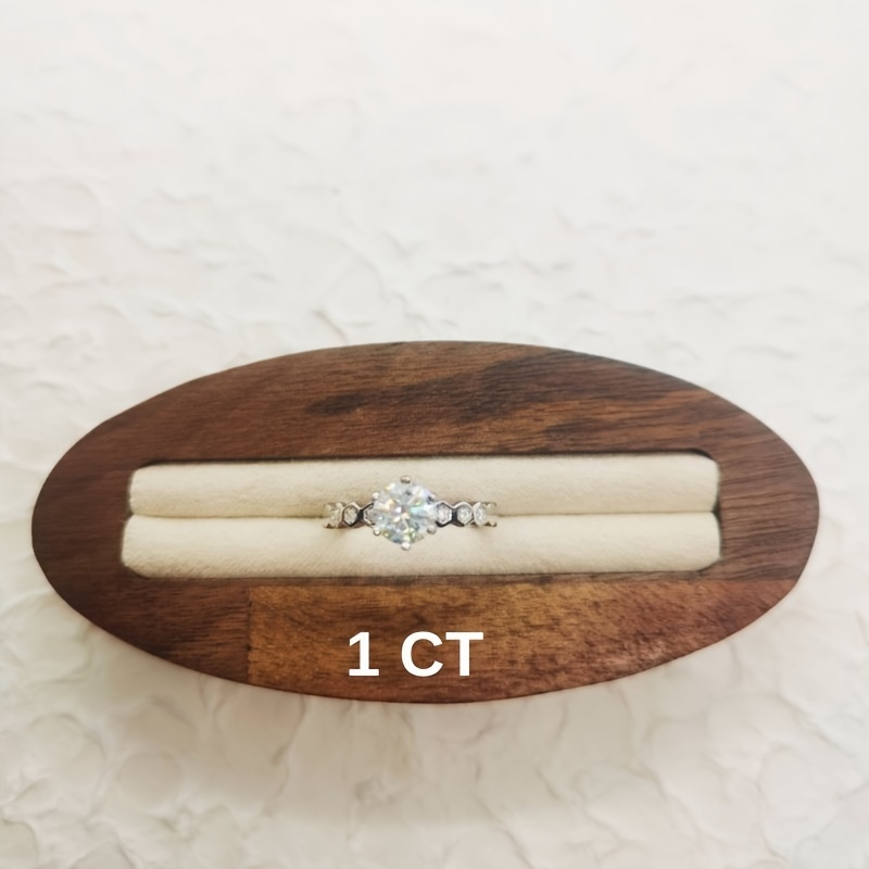 Moissanite Decor Halo Ring Honeycomb Promise Ring 6 Prongs - Temu Ireland