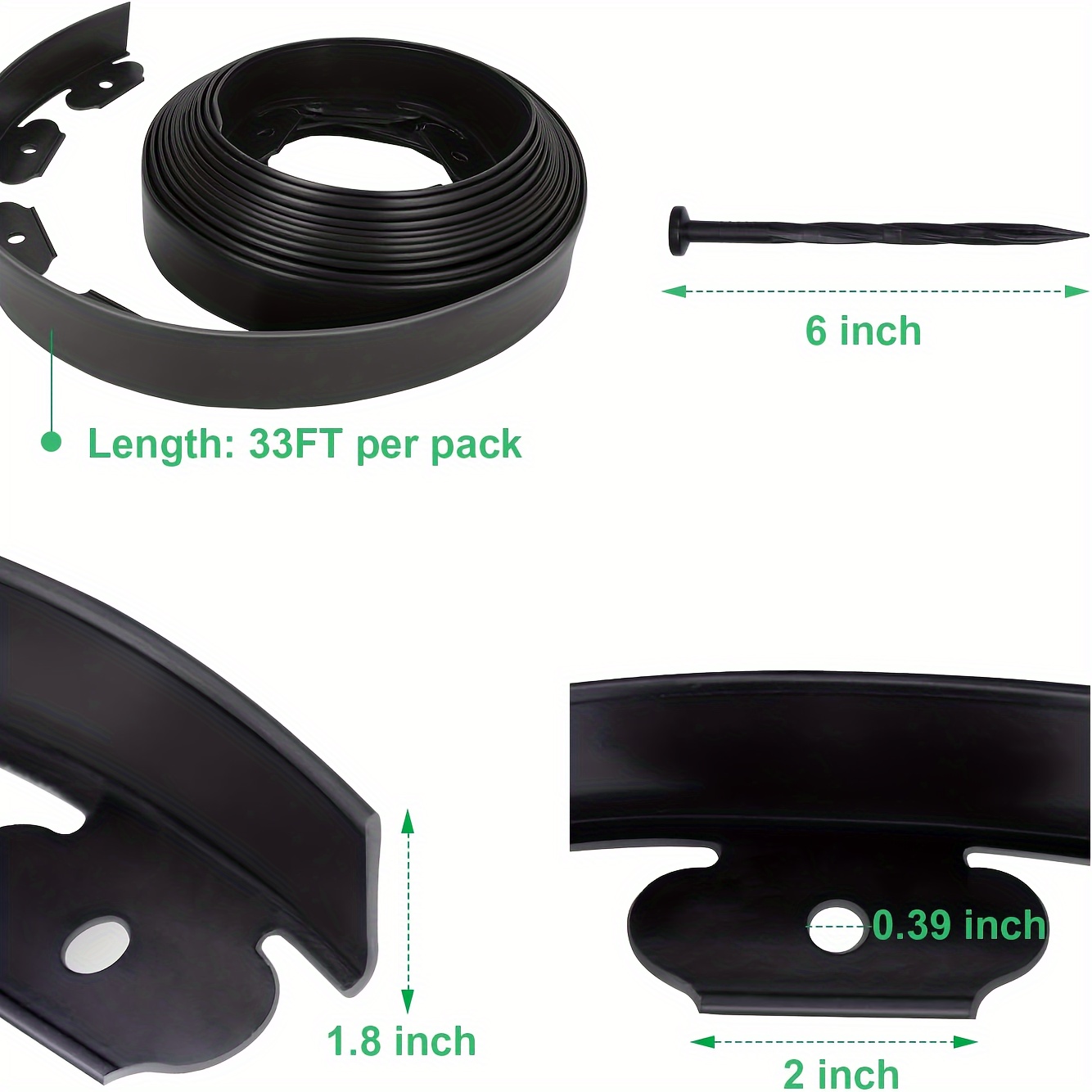 Landscape Edging Border 160 Spikes Tall No Dig Garden - Temu