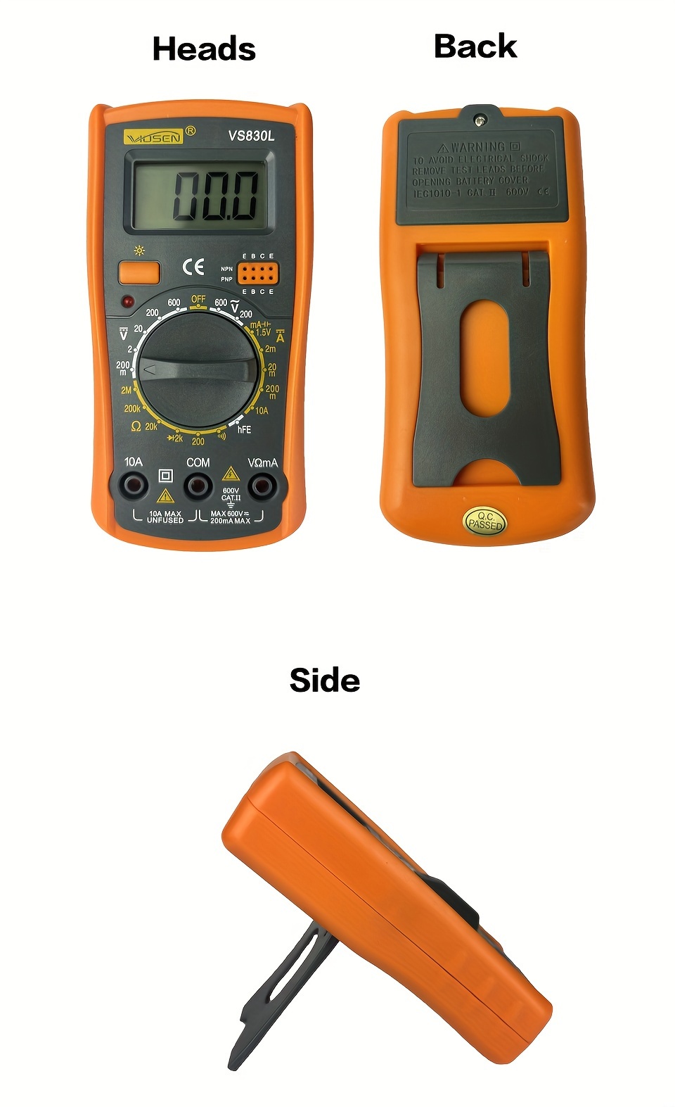 1pc Multimeter Tester, Counts Digital Multimeter With Ac Voltmeter And ...