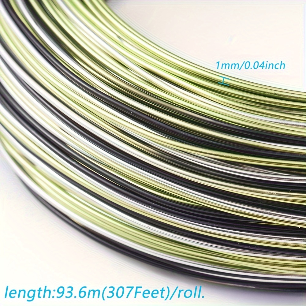 ジュ ラフト作り用の創造的なDIYビーズワイヤー カラフルな18ゲージ 直径1mm 約93.6m/ロール - Temu Japan