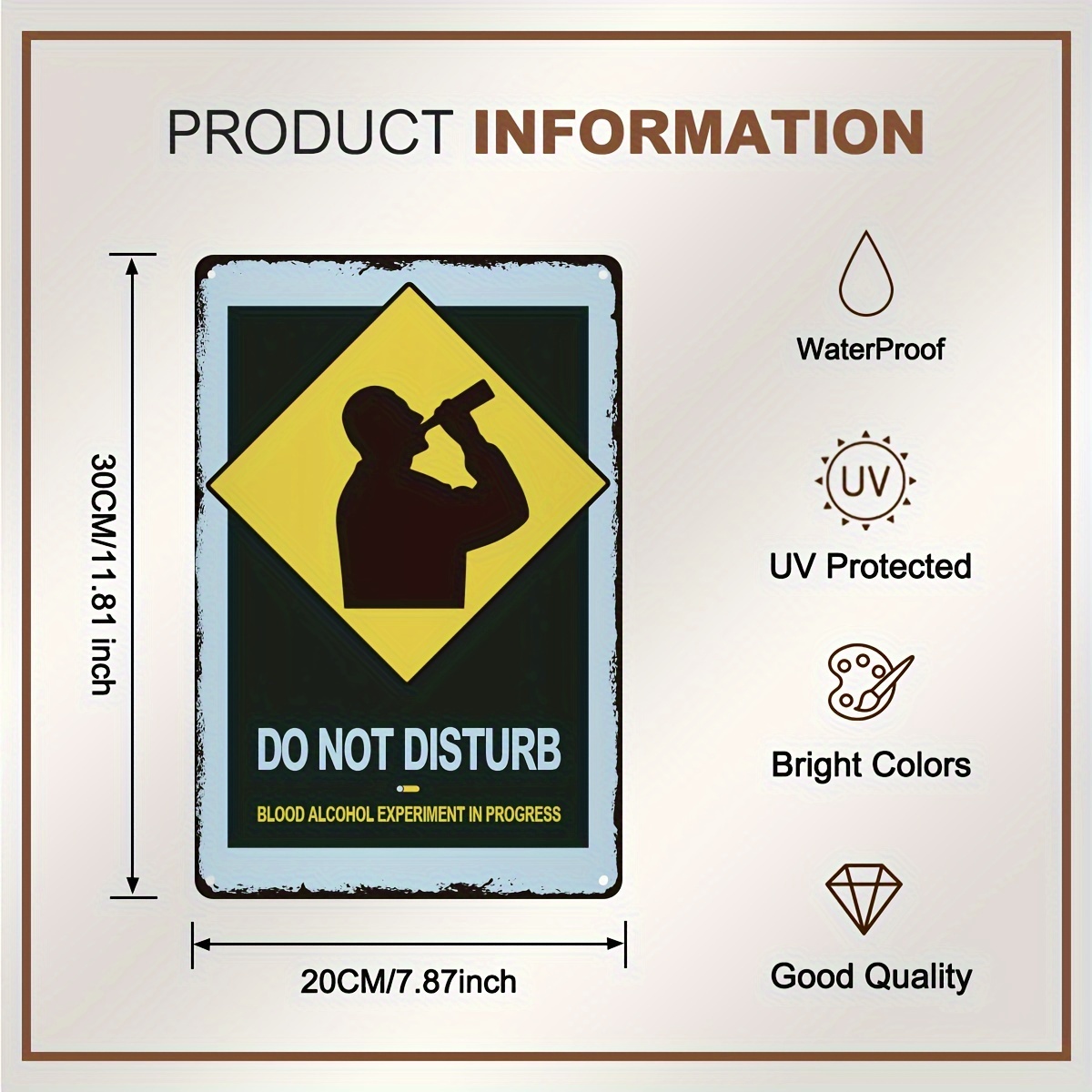 Vintage Disturb Metal Sign Plaque Wall Hanging Decor Porch - Temu ...