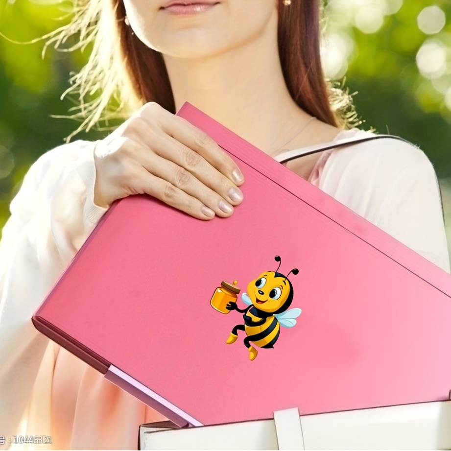 Cartoon Bee Holding Bucket Honey Car Sticker Fashion - Temu Australia