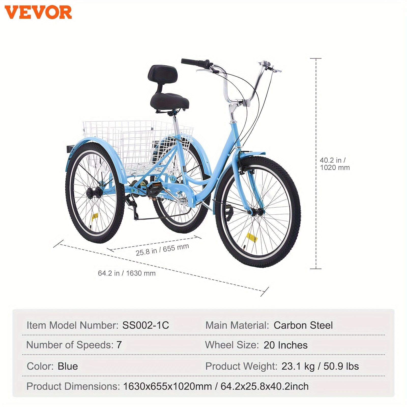 3 Wheel Adult Tricycles Speed Trike Bicycle - Temu